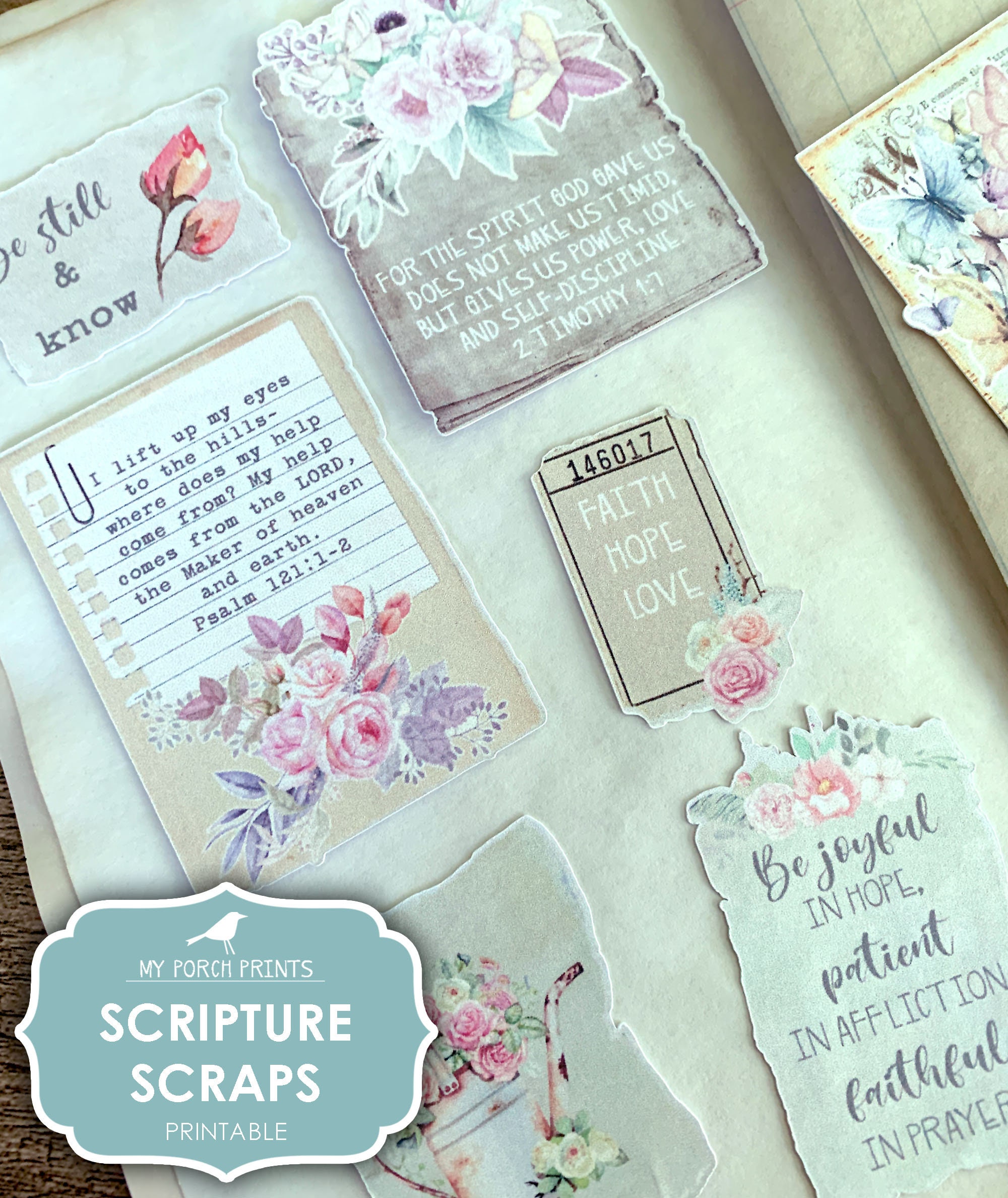 Scripture Scraps Junk Journal Bible Journaling Stickers - Etsy Australia
