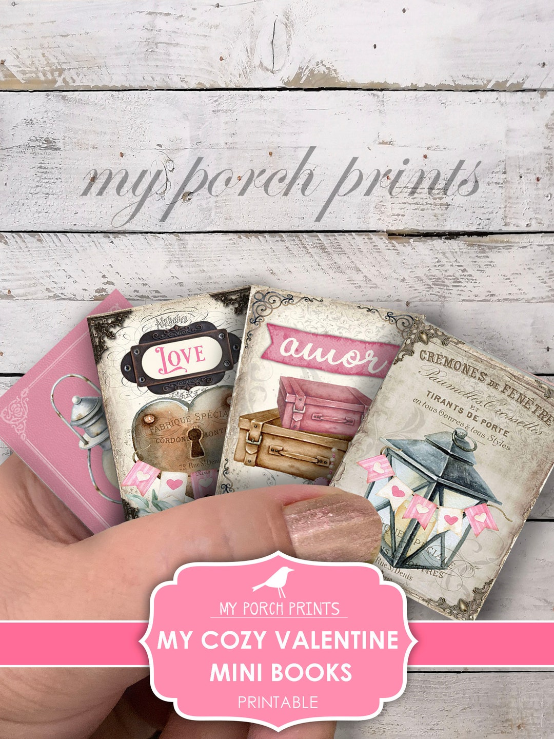 Valentine Mini Books, My Cozy, Junk Journal, Craft Kit, Box, Valentines ...