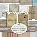 Mini File Folders, Antique, Ticking Stripes, Junk Journal Kit, Ephemera ...