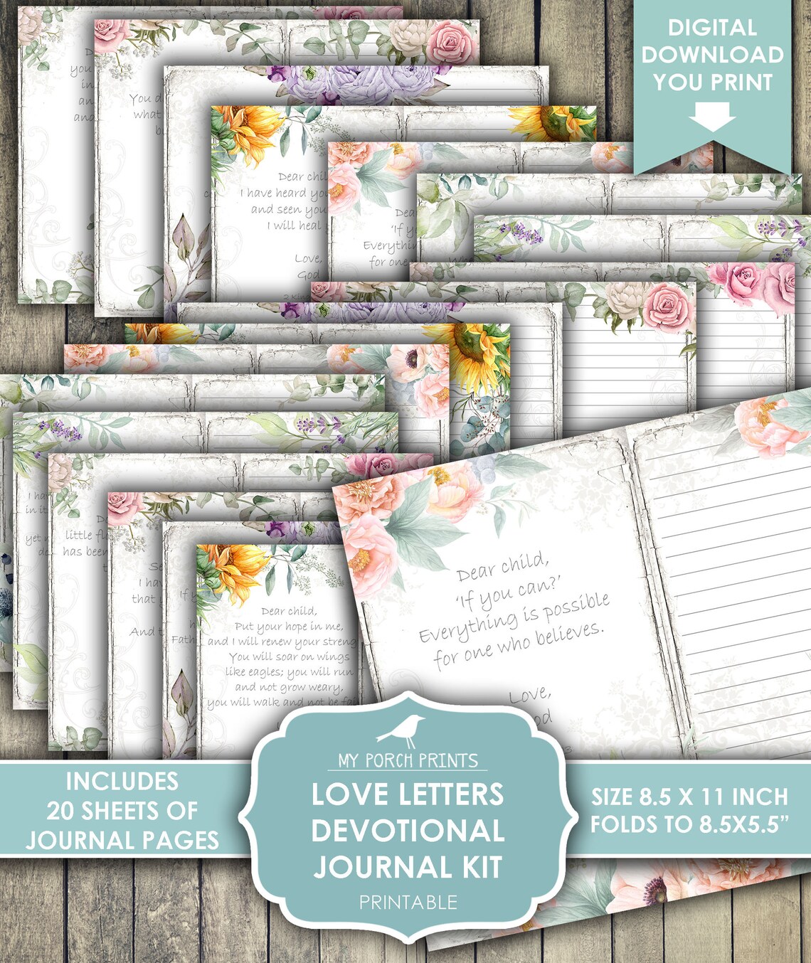 Devotional Love Letters From the Lord Fear Worry Anxiety - Etsy