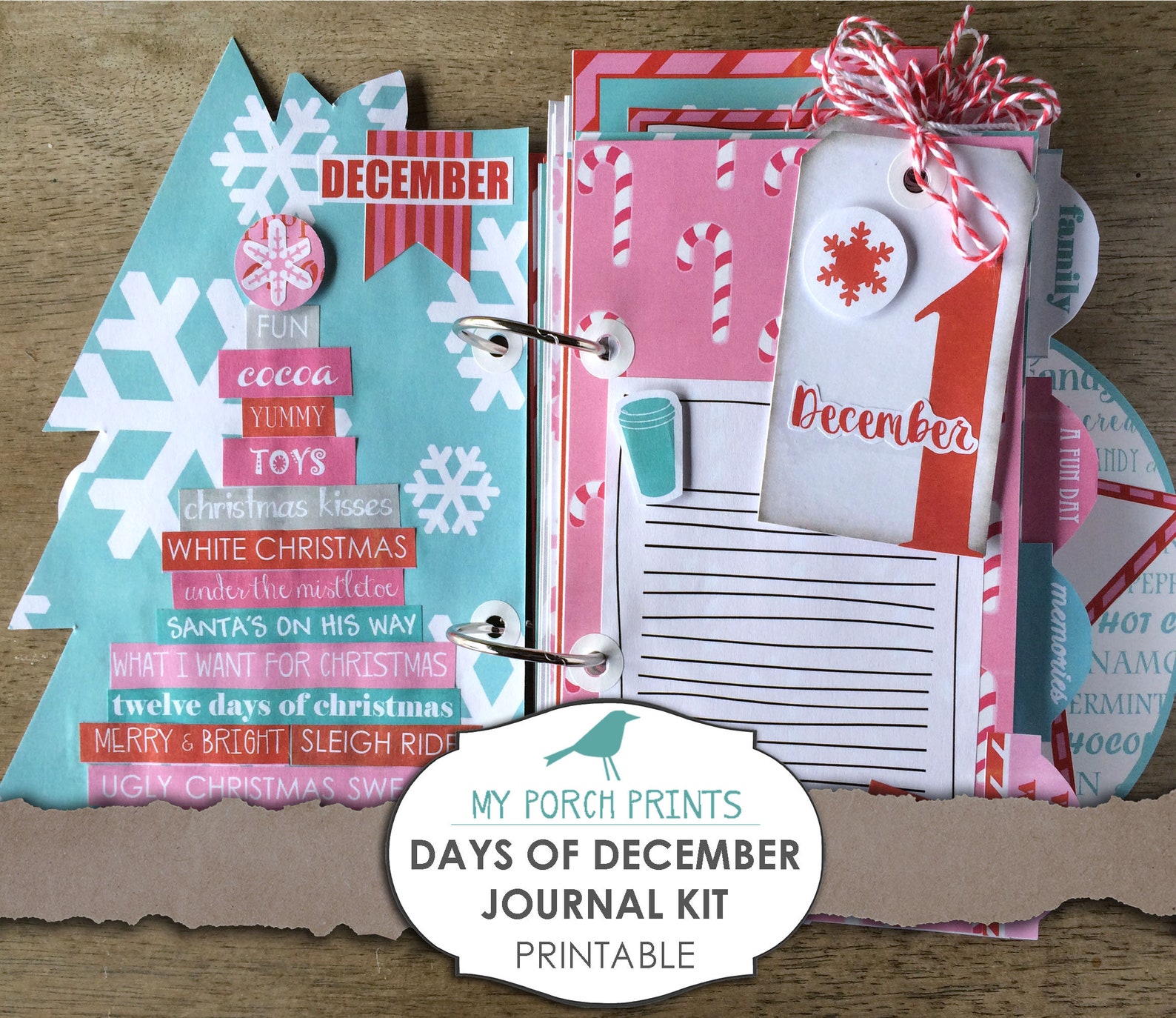 Days of December Christmas Journal Kit December Daily - Etsy