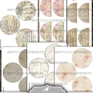 Circle Pockets, Junk Journal, Kit, Printable, Paper, Craft Kit ...