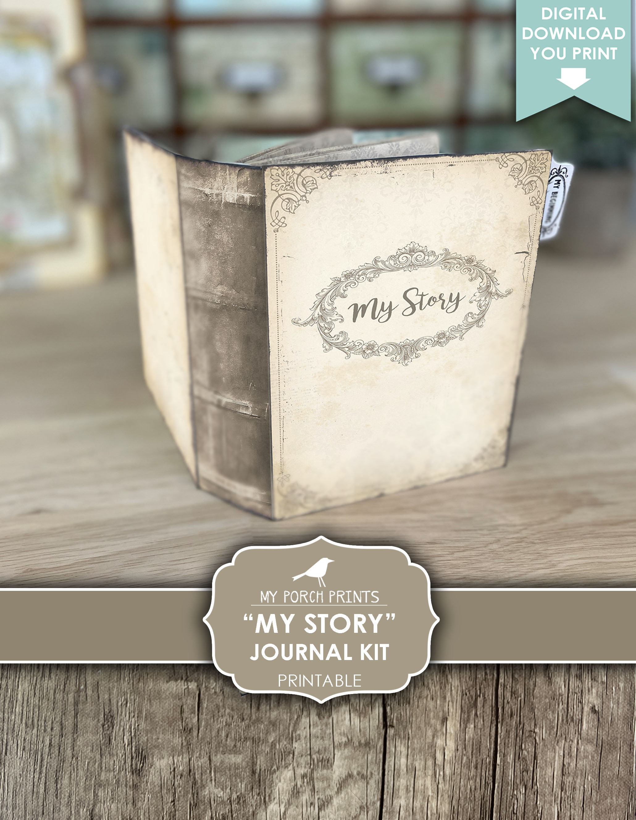 Junk Journal, Kit, My Story, Biography, About Me, Dad, Grandpa, Gift ...