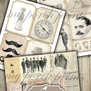 Gentlemen, Junk Journal, Man, Him, Masculine, Fathers Day, Steampunk ...