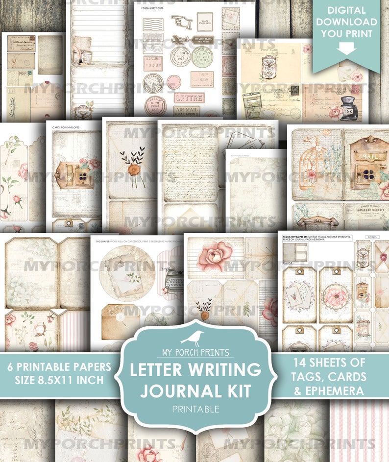 Junk Journal Letter Writing Mail Box Post Happy Pen Pal - Etsy