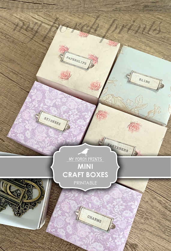 Mini Craft Storage Box Gift Box Junk Journal Small Craft | Etsy