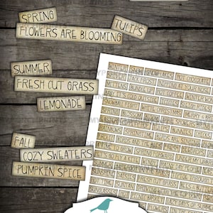 Seasons Journal Words, Inspirational, Mixed Media, Winter, Spring ...