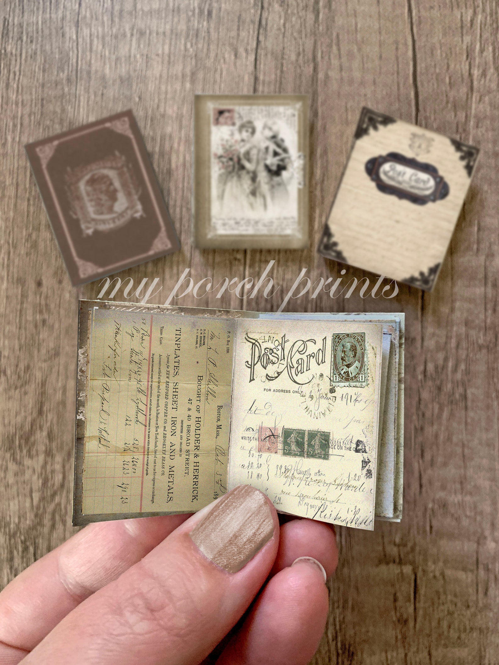 Mini Book, Postcard, Letter, Junk Journal, Craft Kit, Ephemera ...