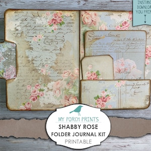Shabby Rose Folder Junk Journal Kit, Vintage, Folio, Craft, No-sew ...