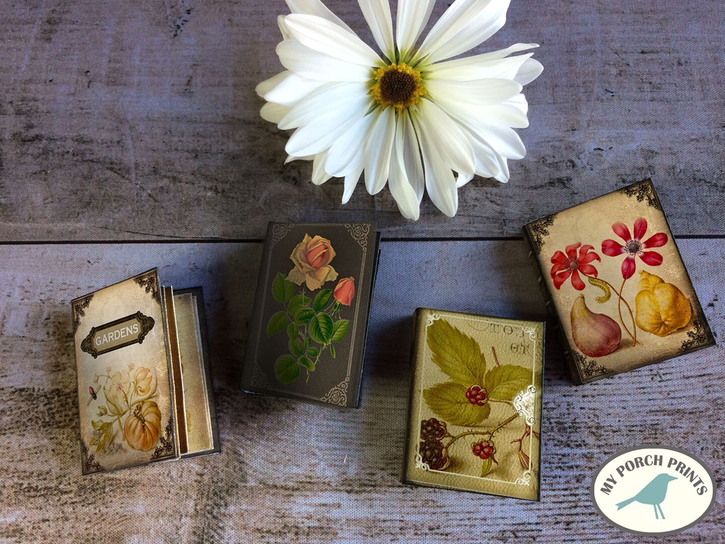 Garden Mini Books Flowers Rose Mini Album Necklace - Etsy UK