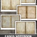 Faded Notebook, Journal Page, Book, Vintage, 5x7, Junk Journal, Grunge ...