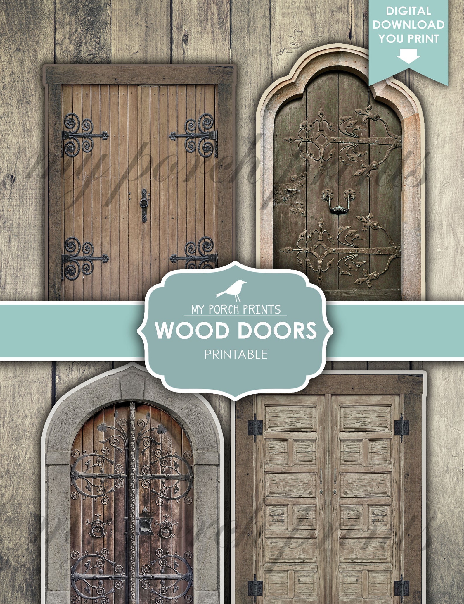 Wood Doors, Junk Journal, Door, Open, Gift, Card, Cover, Wooden ...