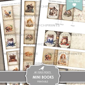 Mini Books, Farmhouse Cottage, Junk Journal, Farm, Cottagecore, Animals ...