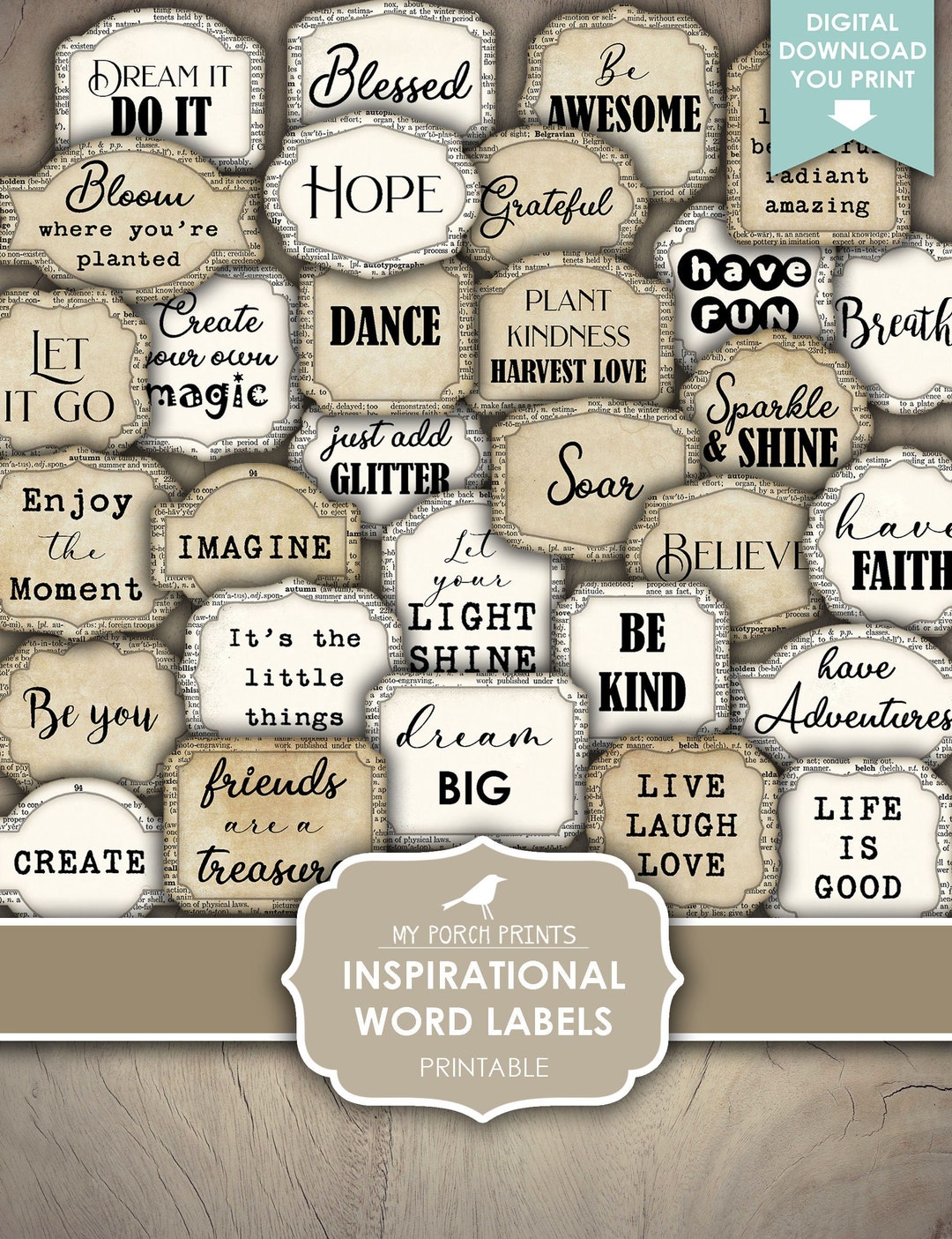 Junk Journal, Inspirational, Journal, Words, Positive, Quotes, Bullet ...