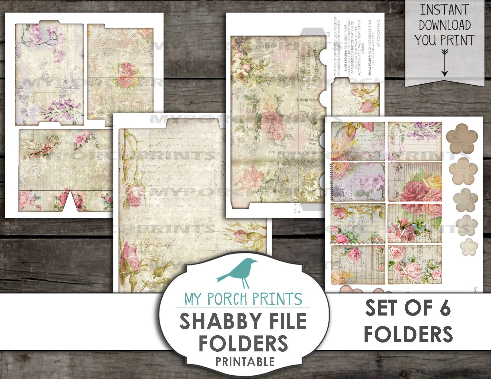 Shabby Mini File Folders Junk Journal Kit Printable - Etsy