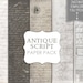 Antique Script, Paper Pack, Junk Journal, Scrapbook Paper, Printable ...