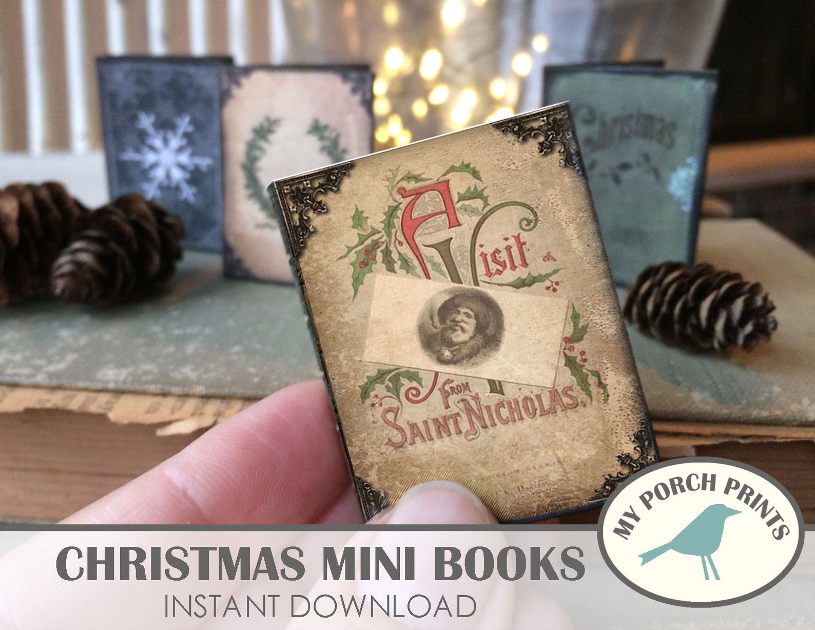 Christmas Mini Books Twas the Night Before Christmas Poem - Etsy