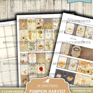 Mini Book, Pumpkin, Harvest, Junk Journal, Craft Kit, Fall, Autumn ...