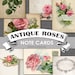 Antique Rose Note Cards, Junk Journal, Ephemera, Notebook Paper ...