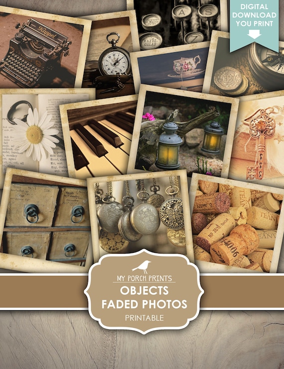 Photos Faded Objects Junk Journal Steampunk Photographs - Etsy