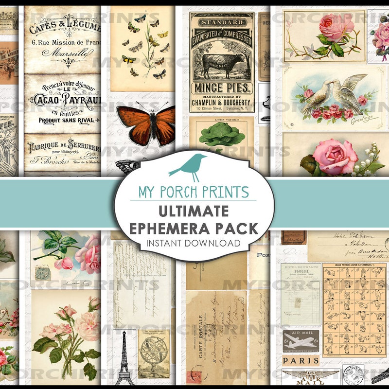 Ephemera Packs - Etsy
