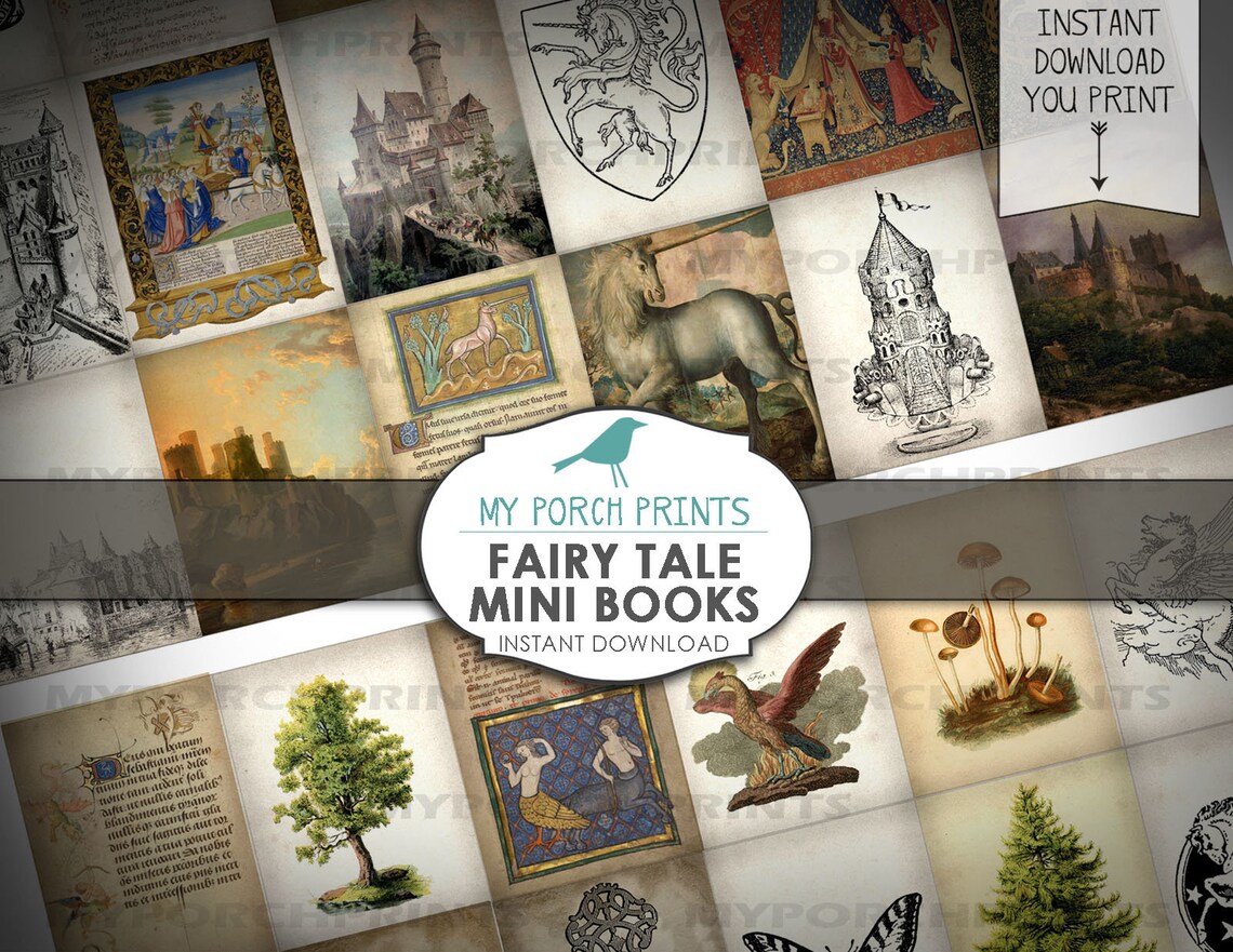 Fairy Tale Mini Books Vintage Junk Journal Potion - Etsy