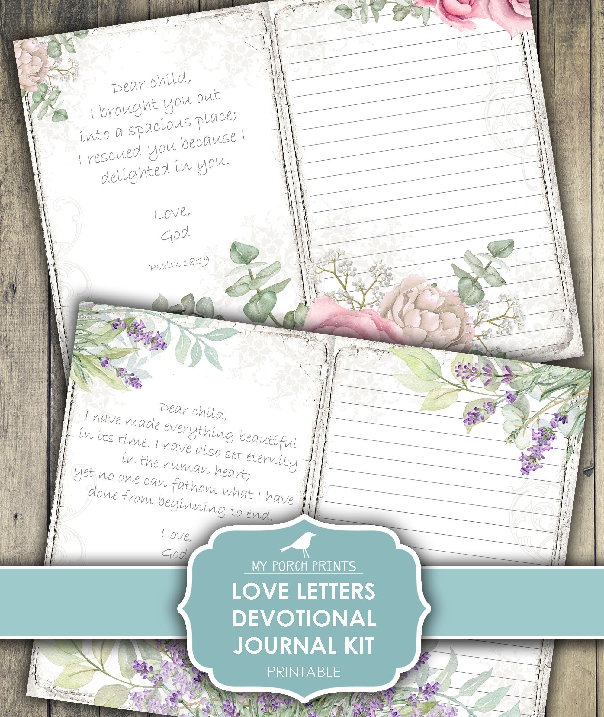 Devotional Love Letters From the Lord Fear Worry Anxiety - Etsy