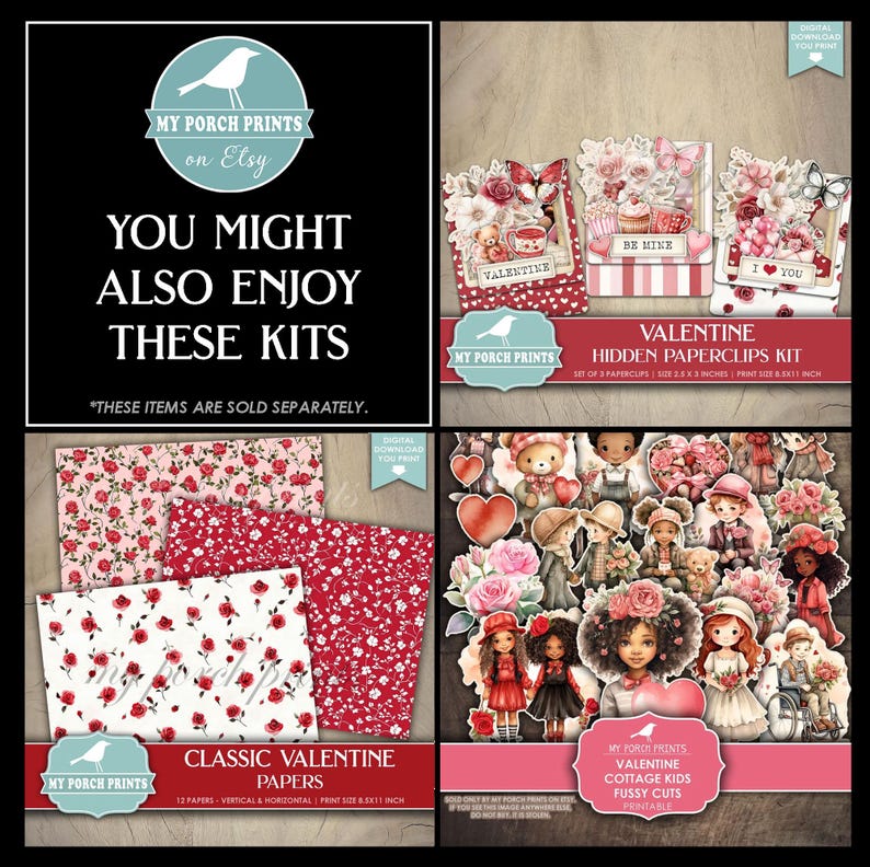 Valentine Magic Slider Cards, Junk Journal Kit Kids Gift Color Changing ...