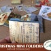 Christmas Mini File Folders, Scrapbook Kit, Junk Journal Kit, Notecards ...