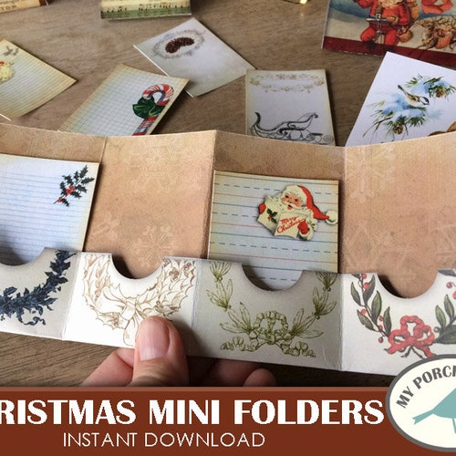 Mini File Folders Typography Scrapbook Kit Junk Journal - Etsy