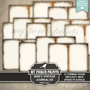 Men's Vintage Junk Journal Kit, Boy, Man, Masculine, Gift, Grunge, For ...
