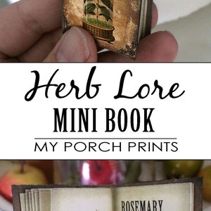 Herb Lore Mini Book, Mini Album, Potion Book, Potion Label, Scrapbook ...