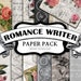 Romance Writer, Printable Paper, Pack, Author, Junk Journal Kit, Rose ...