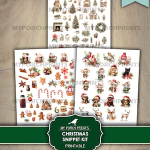 Christmas Snippet Kit, Junk Journal, Snippets, Roll, Fussy Cut, Winter ...