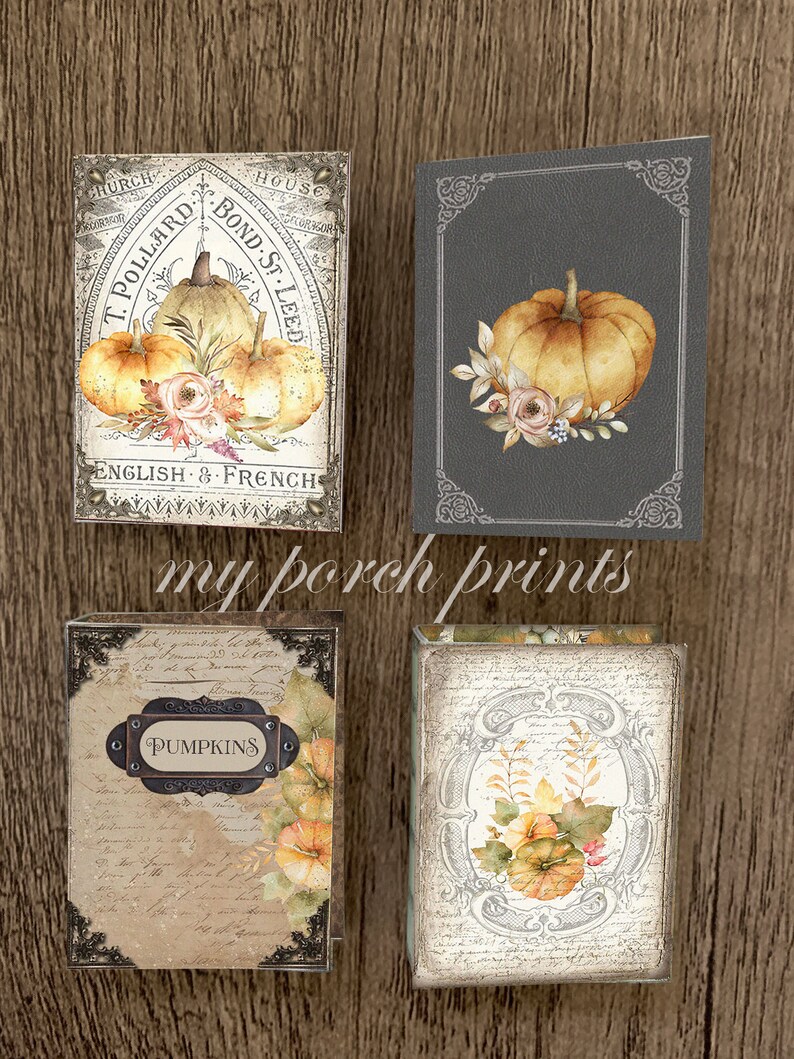 Mini Book Pumpkin Harvest Junk Journal Craft Kit Fall - Etsy