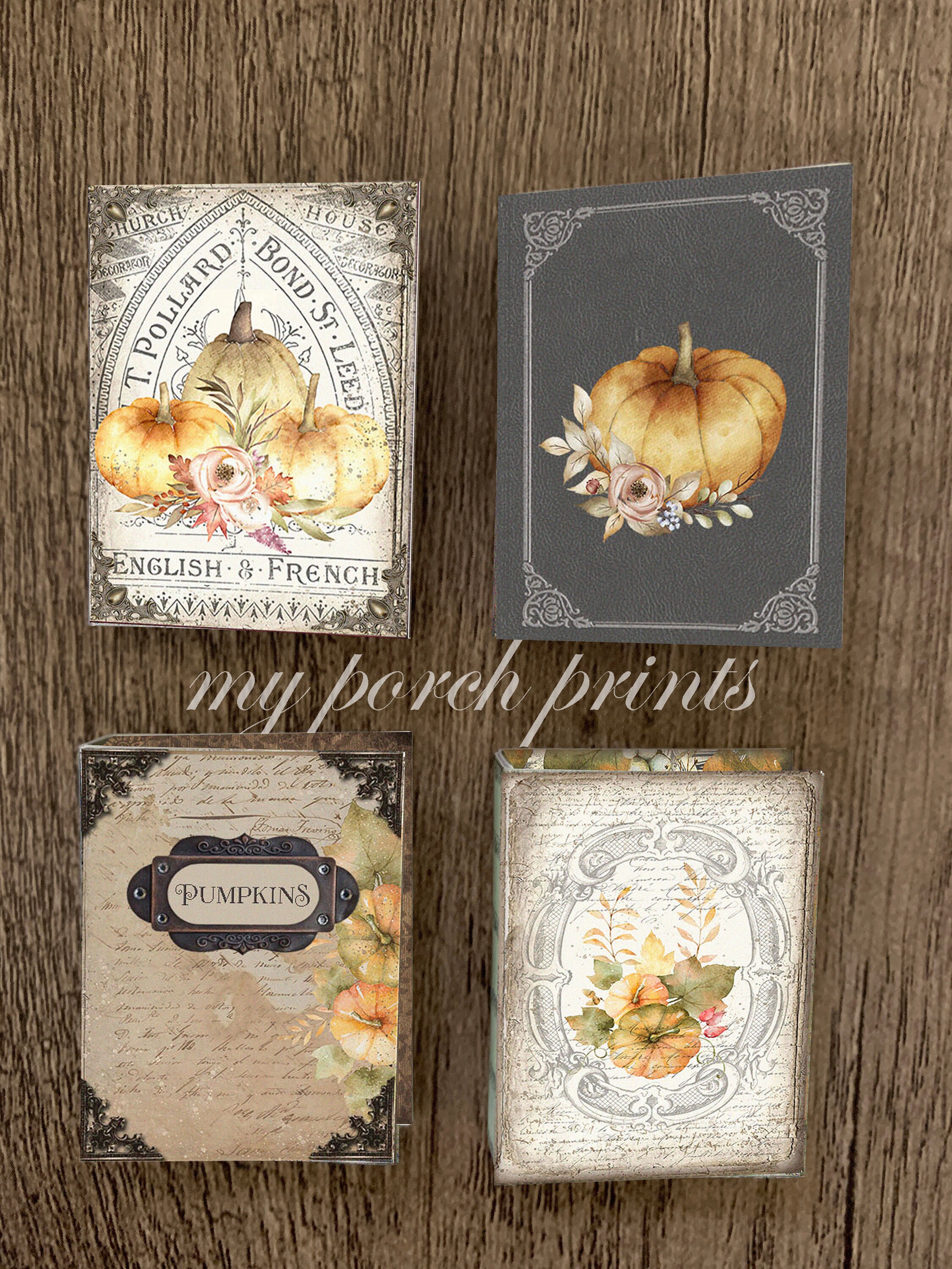 Mini Book Pumpkin Harvest Junk Journal Craft Kit Fall - Etsy