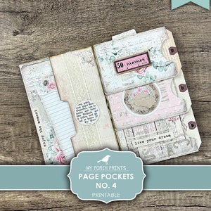 Junk Journal, Page Pockets, No. 4, Kit, Folio, Folder, Shabby, Butterfly, Insert, Pink, My Porch ...
