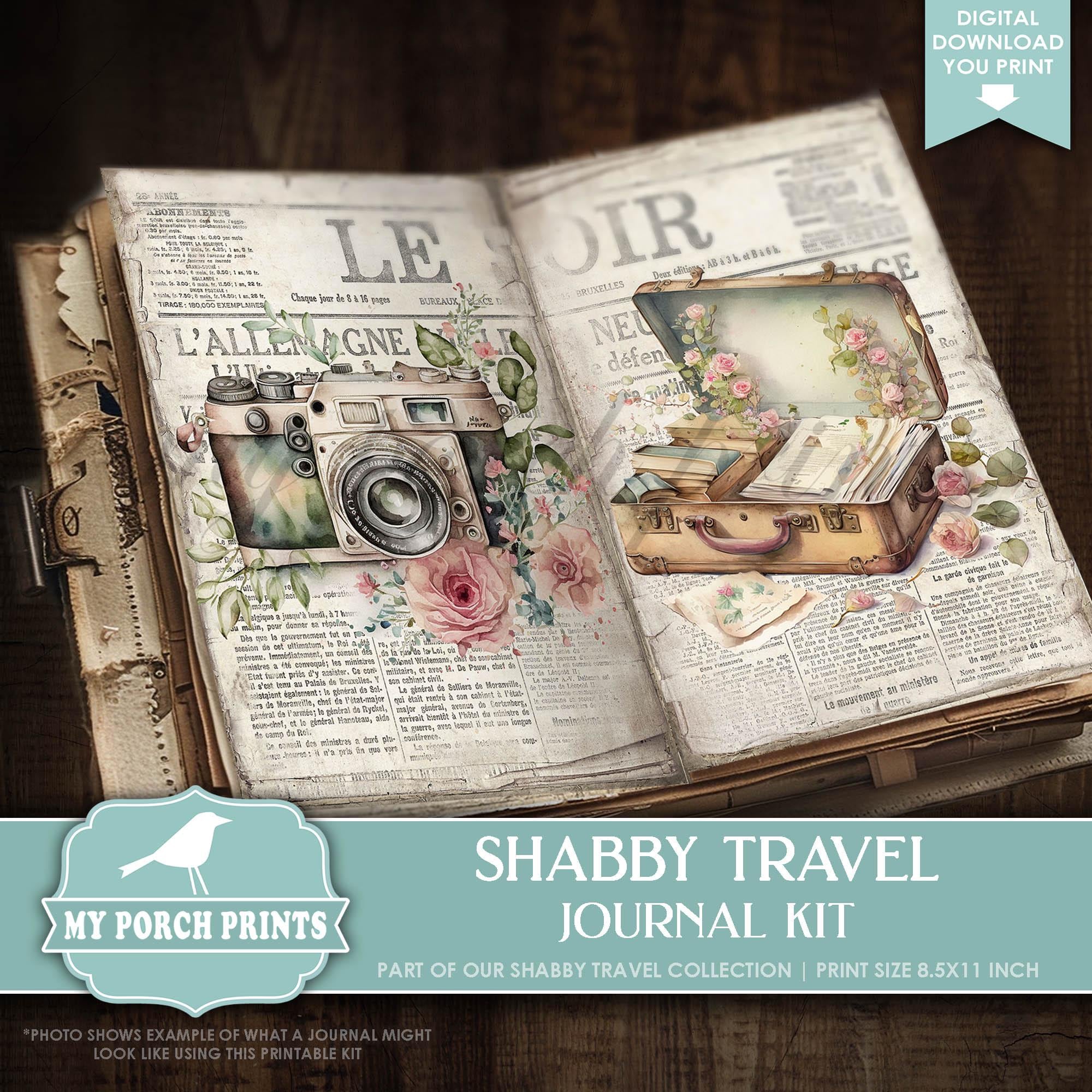 Shabby Travel JUNK JOURNAL Kit, Europe, Road Trip, Vintage, Vacation ...