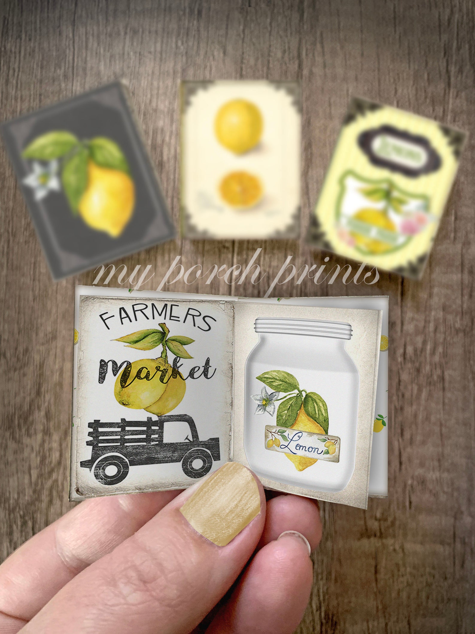 Mini Books, Lemons, Junk Journal, Yellow, Fruit, Lemon Journal, Summer ...