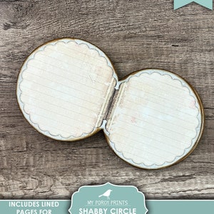 Shabby Circle Junk Journal Kit, Round Script No-sew Circular Handmade ...