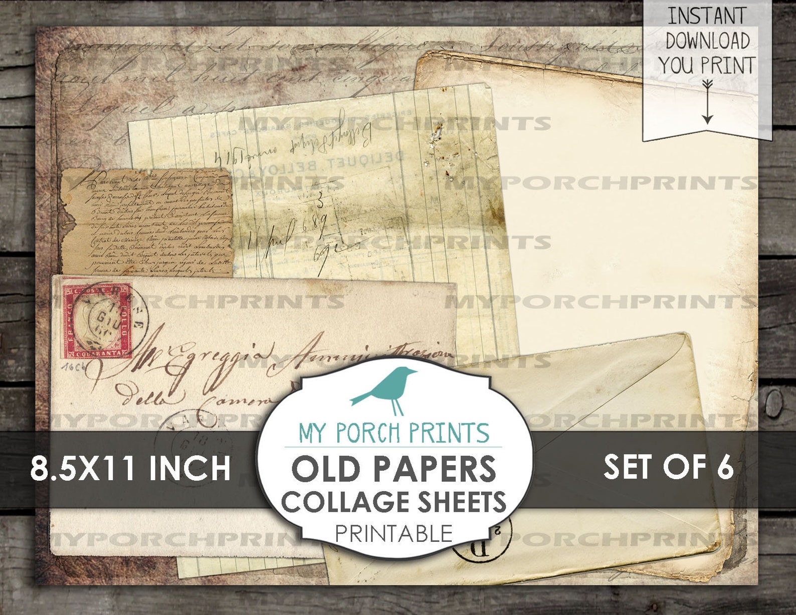 Old Paper Journal Pages Junk Journal Kit 8.5x11 Inch - Etsy