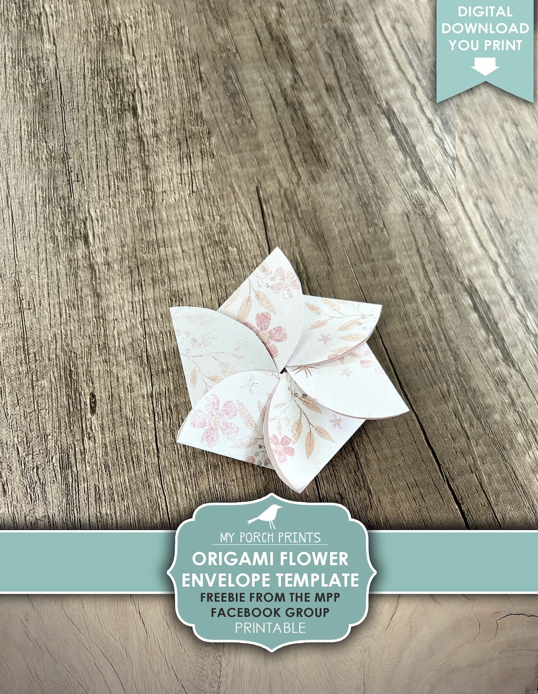 Junk Journal, Origami, Flower, Envelope, Freebie, Template, Facebook ...