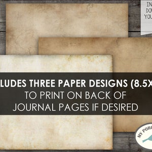 Faded Notebook, Journal Page, Book, Vintage, 5x7, Junk Journal, Grunge ...