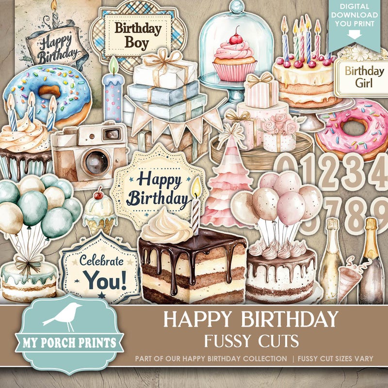 Feliz cumpleanos stickers - Etsy México