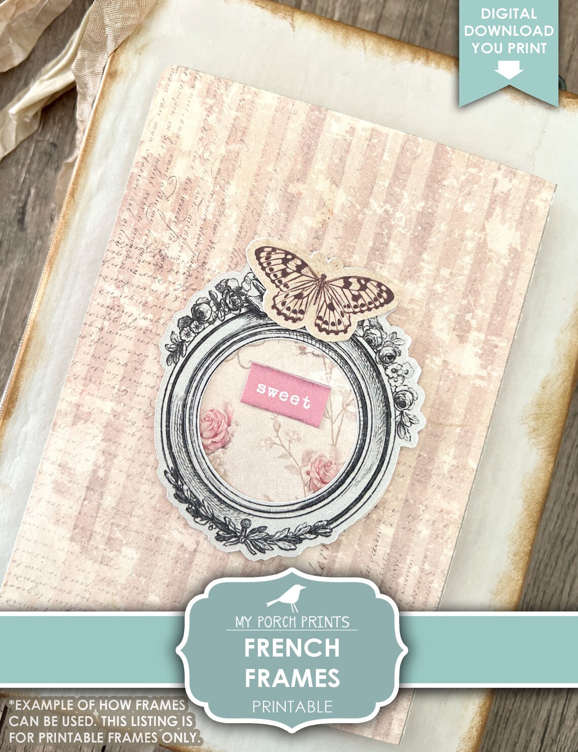 Frames French Junk Journal Fussy Cut Border Ornate - Etsy