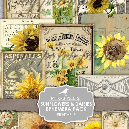 Digital Kit Printable Ephemera Kit Vintage Ephemera Kit Printable ...