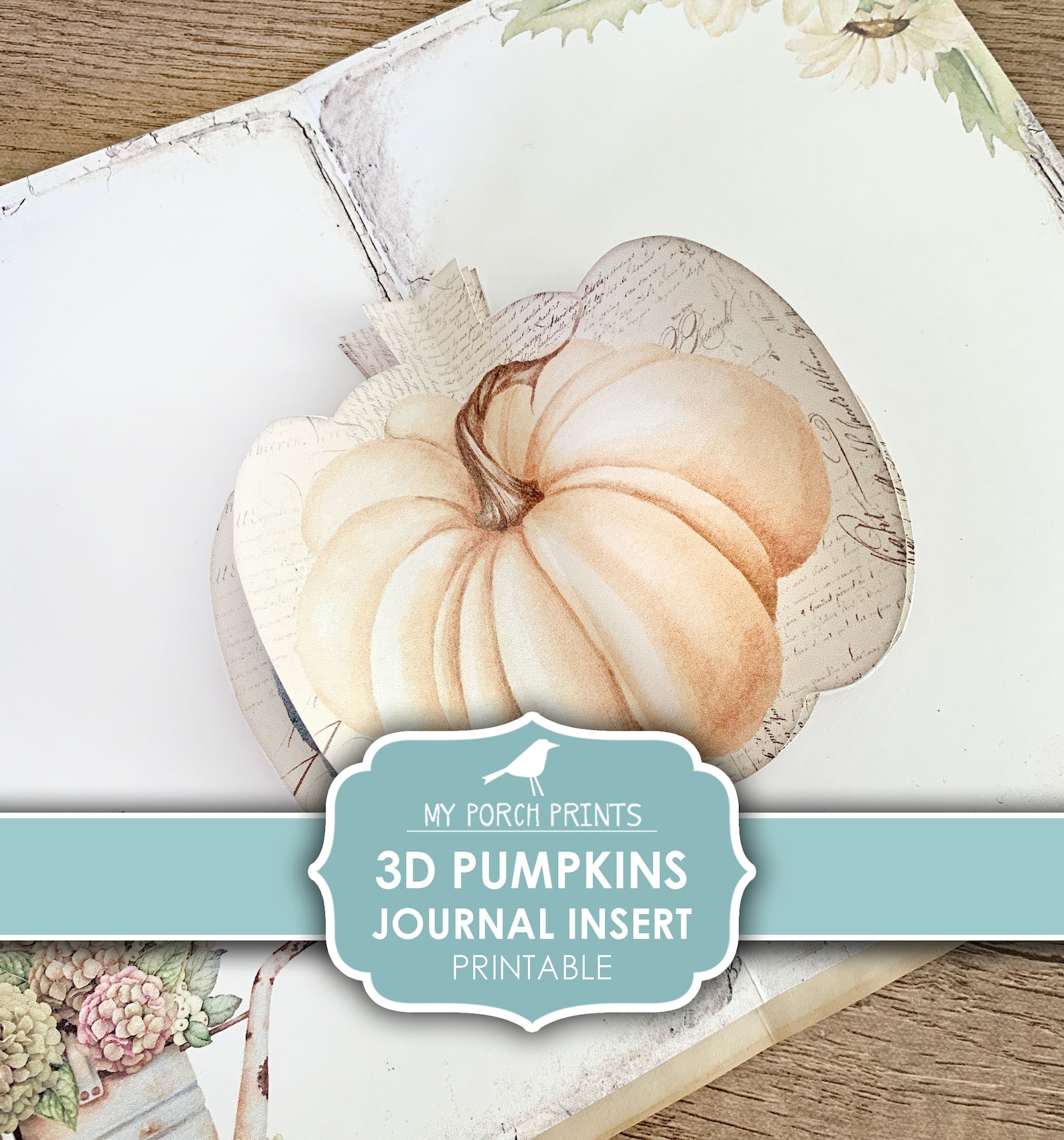 Pumpkin 3D Journal Insert, Junk Journal, Autumn, Fall, Halloween, Kit ...