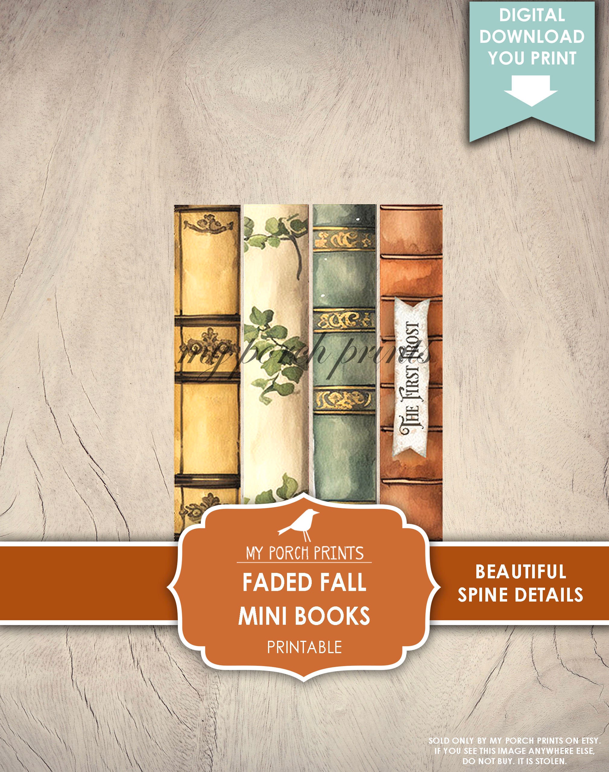 Faded Fall Mini Books, Autumn, Miniature, Book, Gothic, Sunflower ...