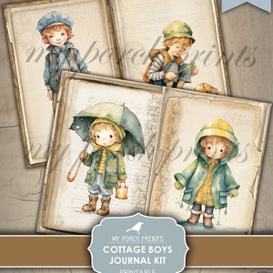 Junk Journal, Cottage Boys, Kit, Shabby, Children, Country, Cute ...