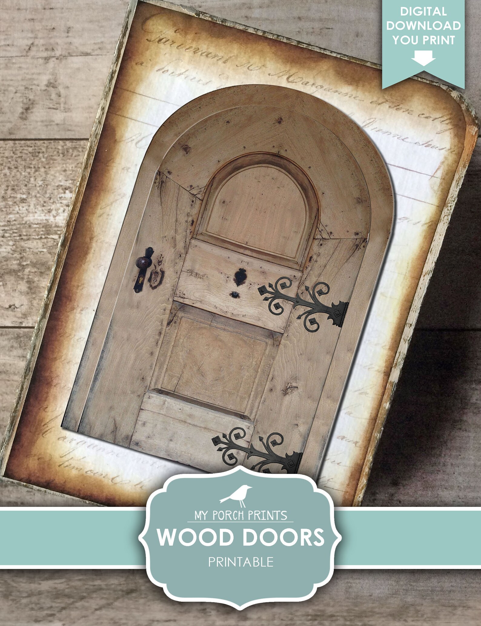 Wood Doors, Junk Journal, Door, Open, Gift, Card, Cover, Wooden ...